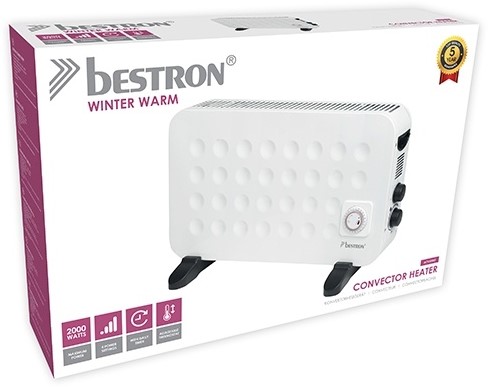 BESTRON ACV3000T Convector kachel Timer Wit | Profilec.be