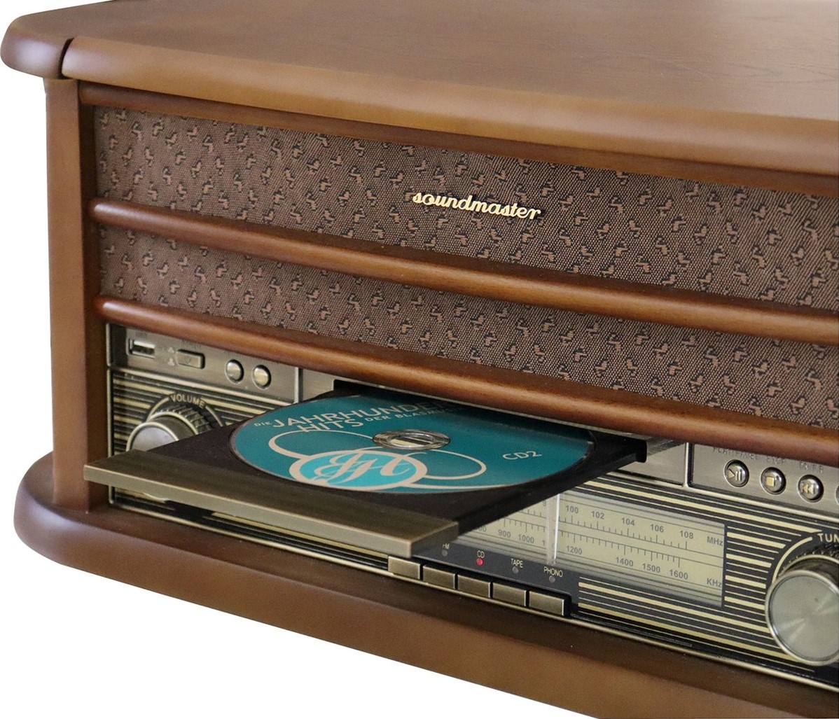 Soundmaster NR560 Retro music center bluetooth, radio | Profilec.be