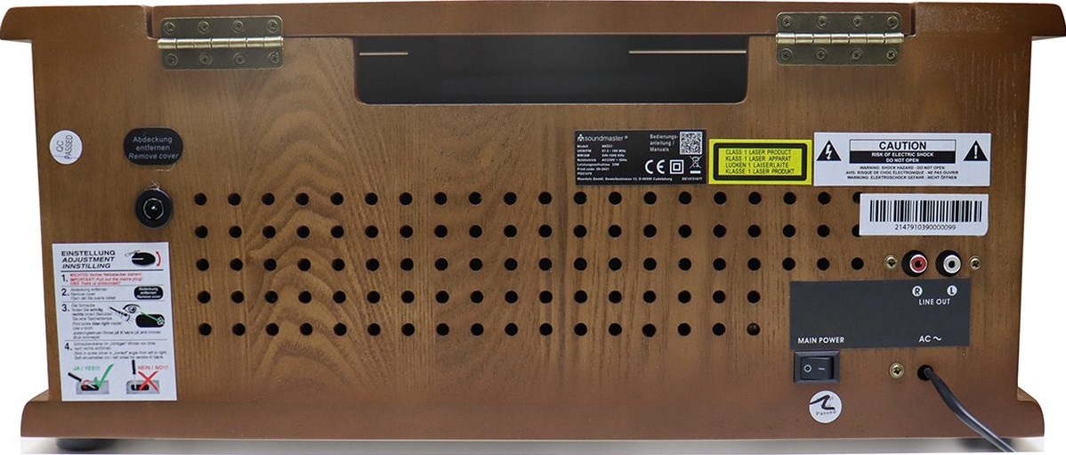 Soundmaster NR560 Retro music center bluetooth, radio | Profilec.be