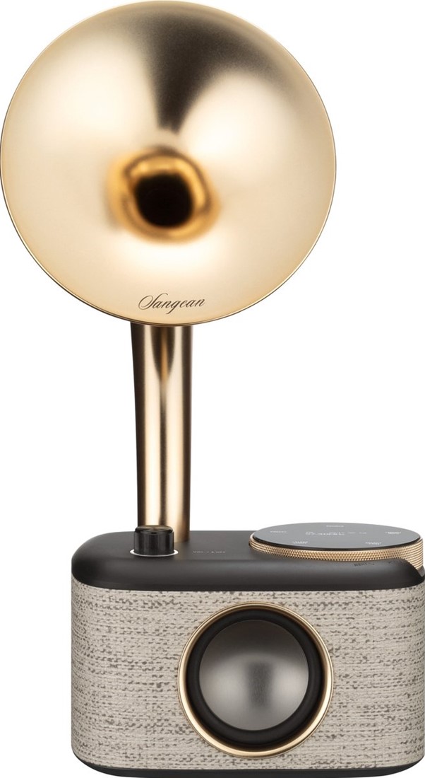 Sangean CP-100D Retrolook digitale radio zwart goud | Profilec.be