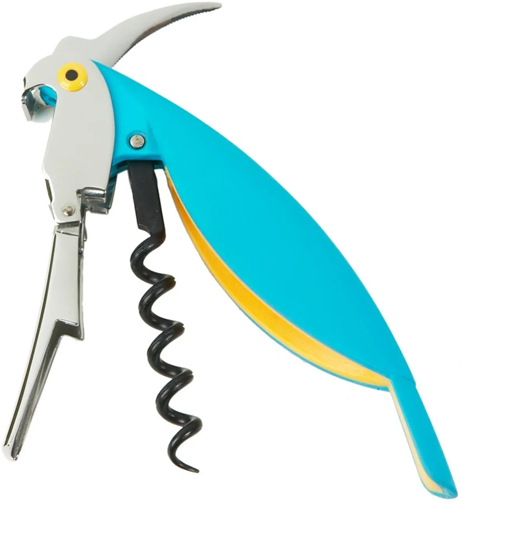 Alessi Parrot Kurkentrekker - Blauw | Profilec.be